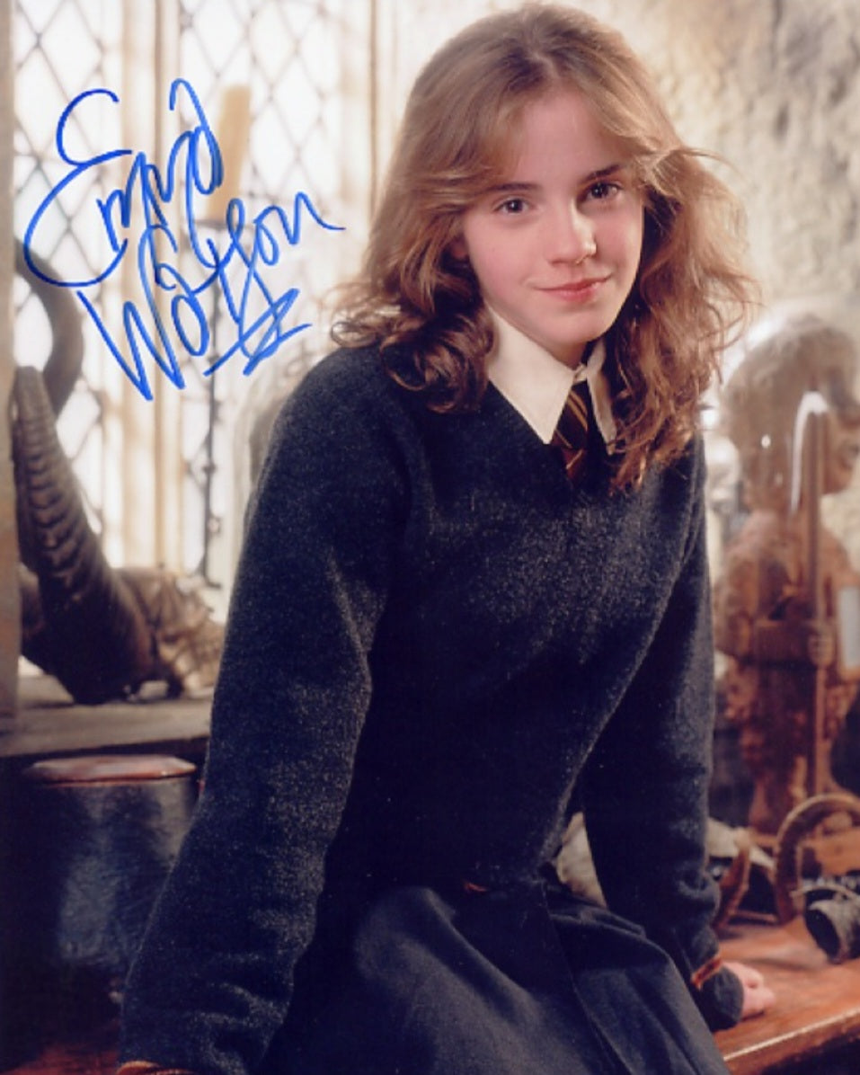 EMMA WATSON Signed Autographed Photo school girl COA hologram – Boston ...