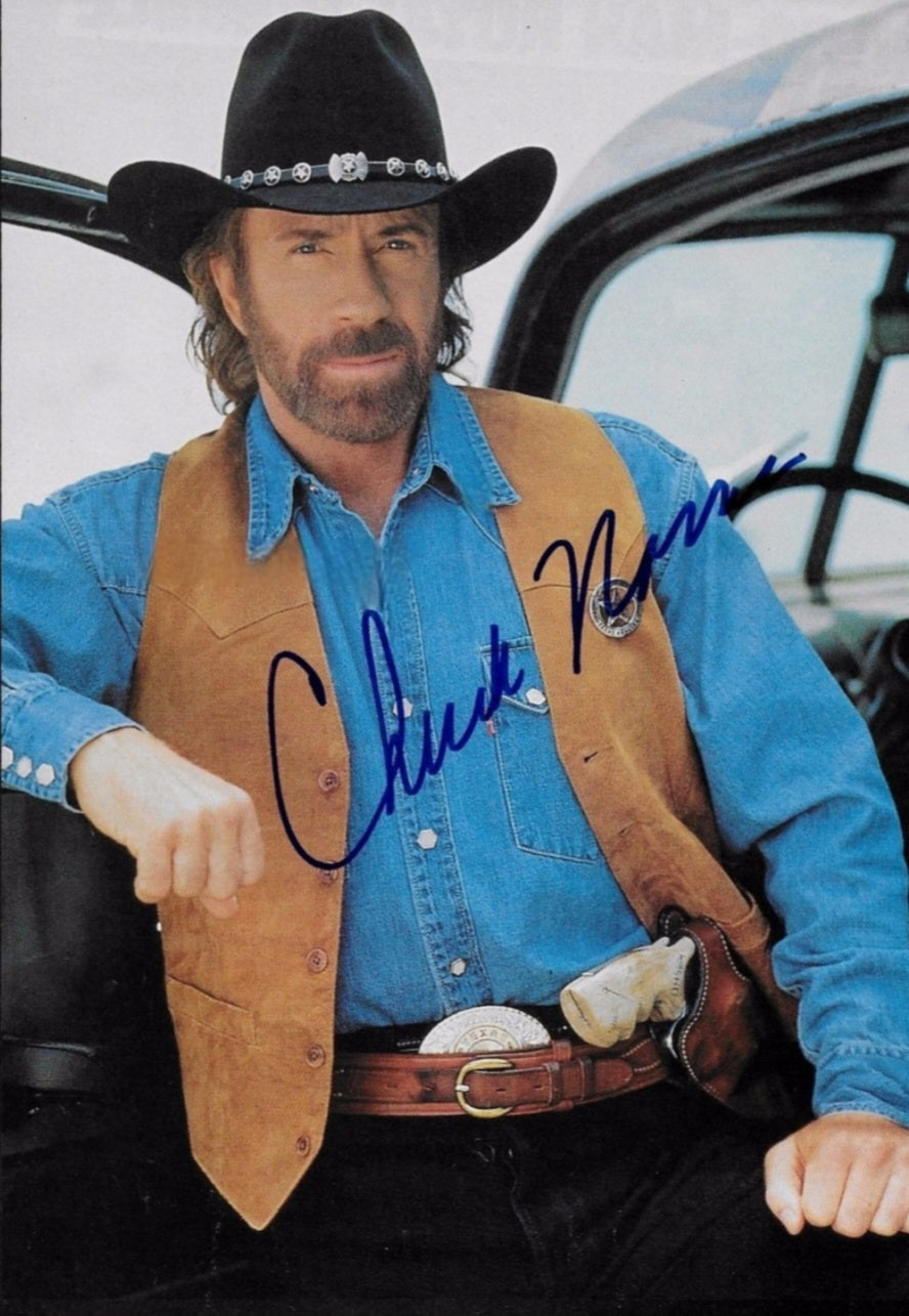 Shop CHUCK NORRIS Signed Photos and Autographs $99 at Boston Memorabilia